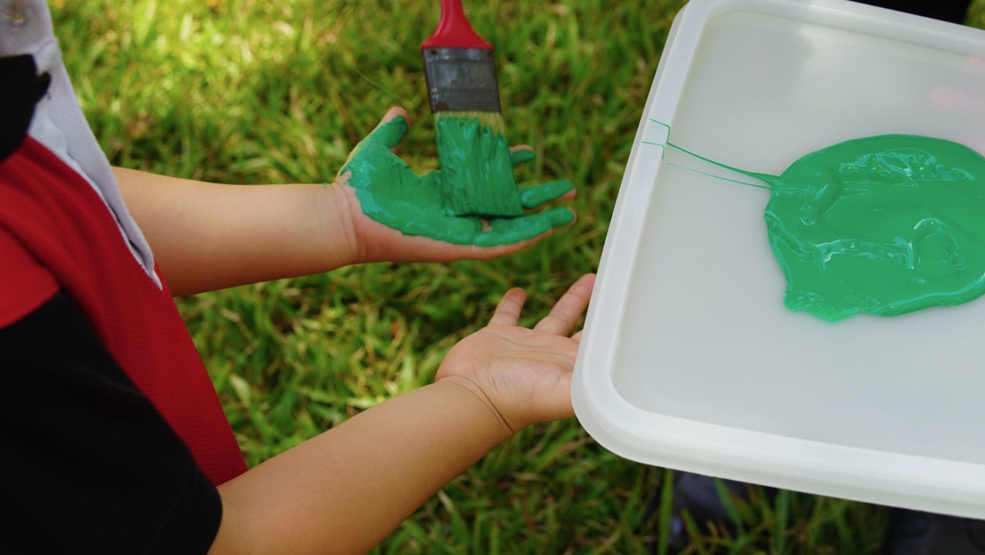TK's handprint mural | CIS Mosaic